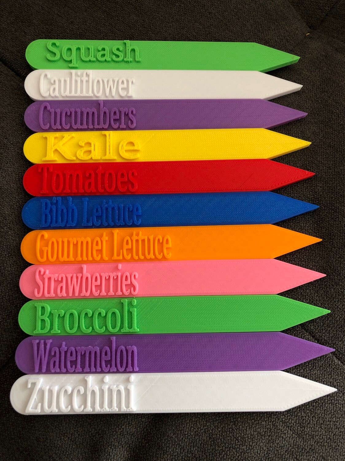 Small Colorful Garden Label Stake 3d printed | Etsy