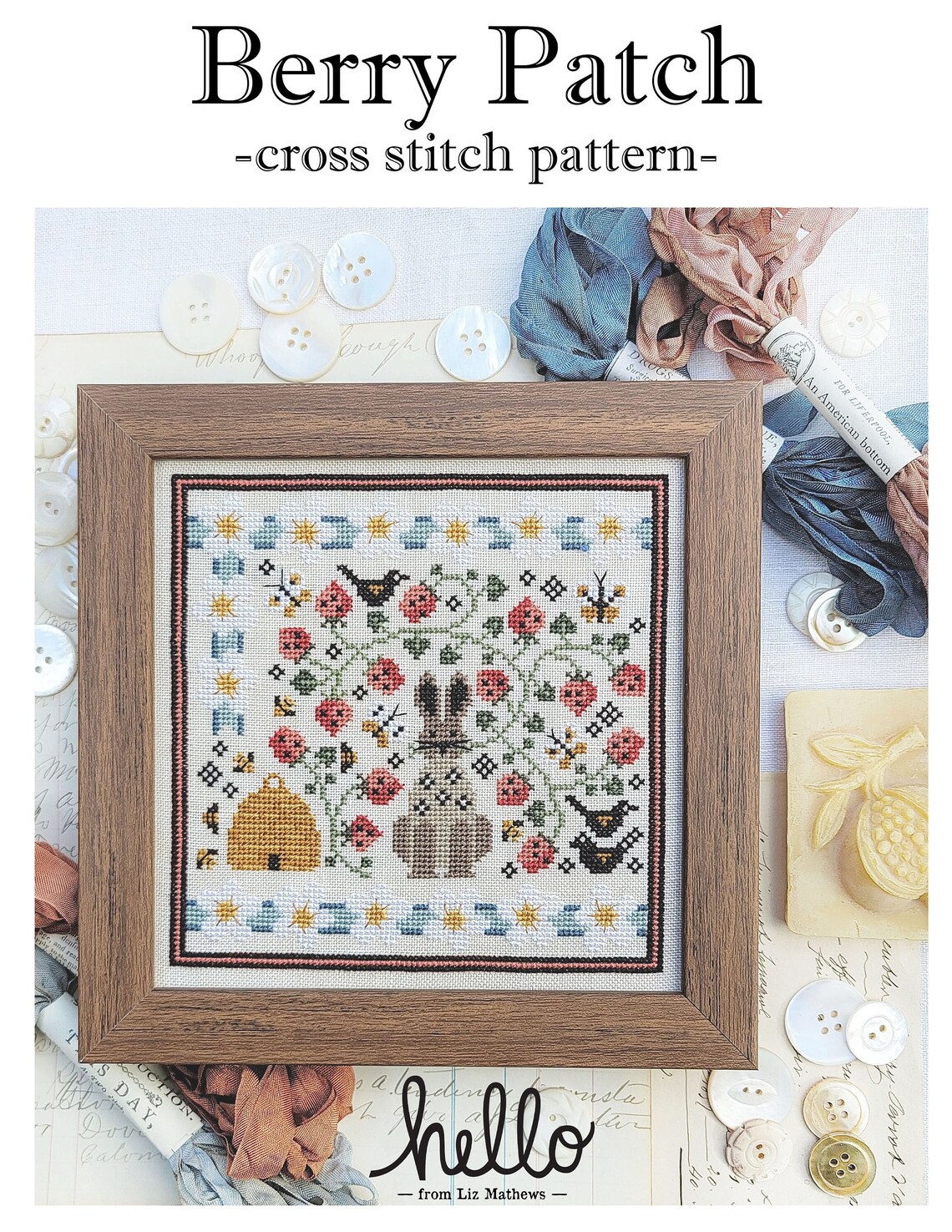 Berry Patch PDF Cross Stitch Pattern by Hello From Liz - Etsy