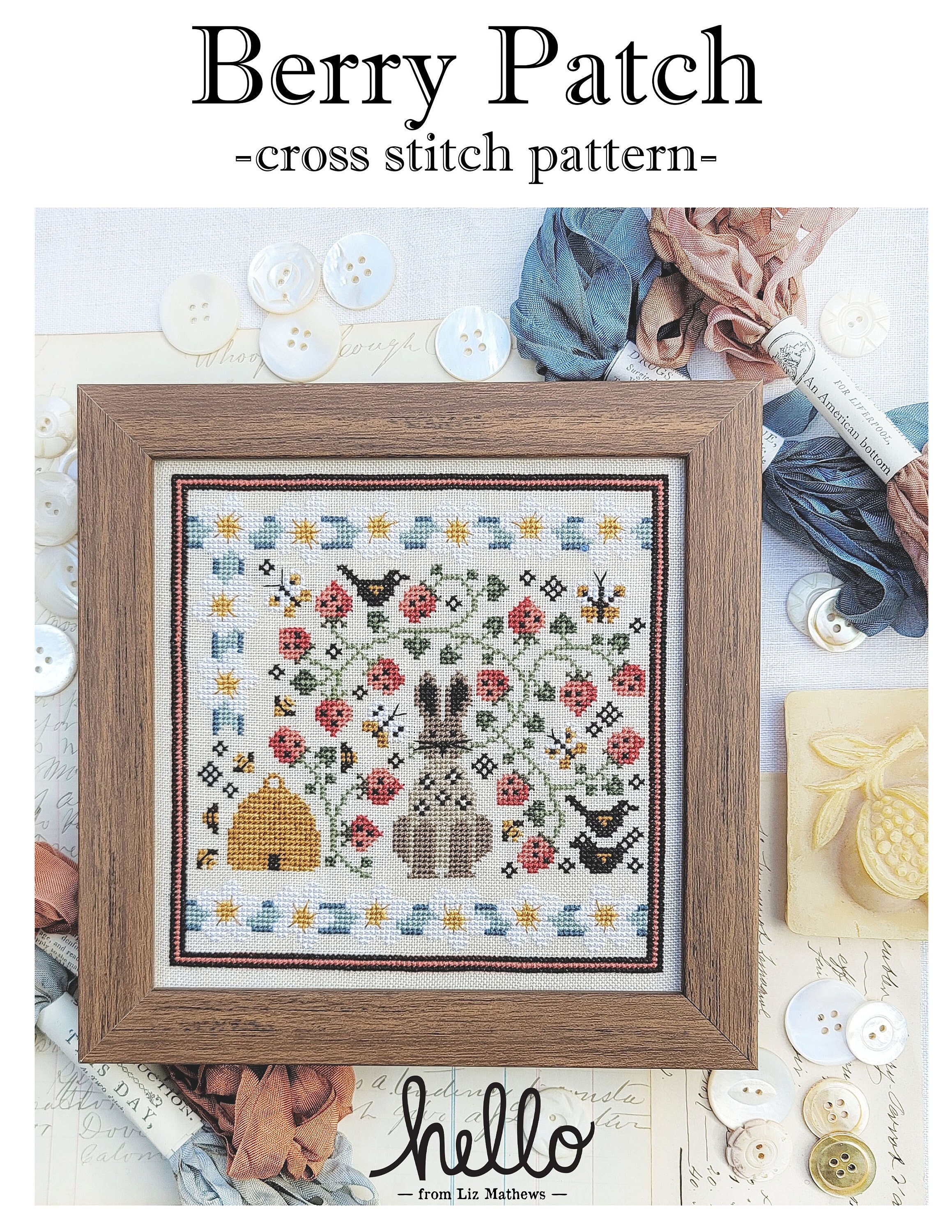 Berry Patch PDF Cross Stitch Pattern by Hello From Liz - Etsy