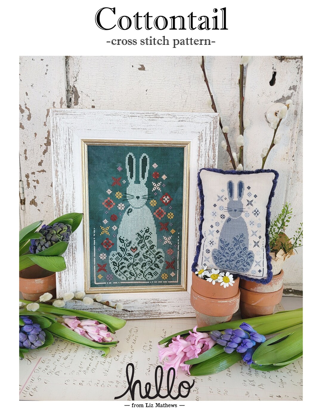 PDF- Cottontail Cross Stitch Pattern - Etsy