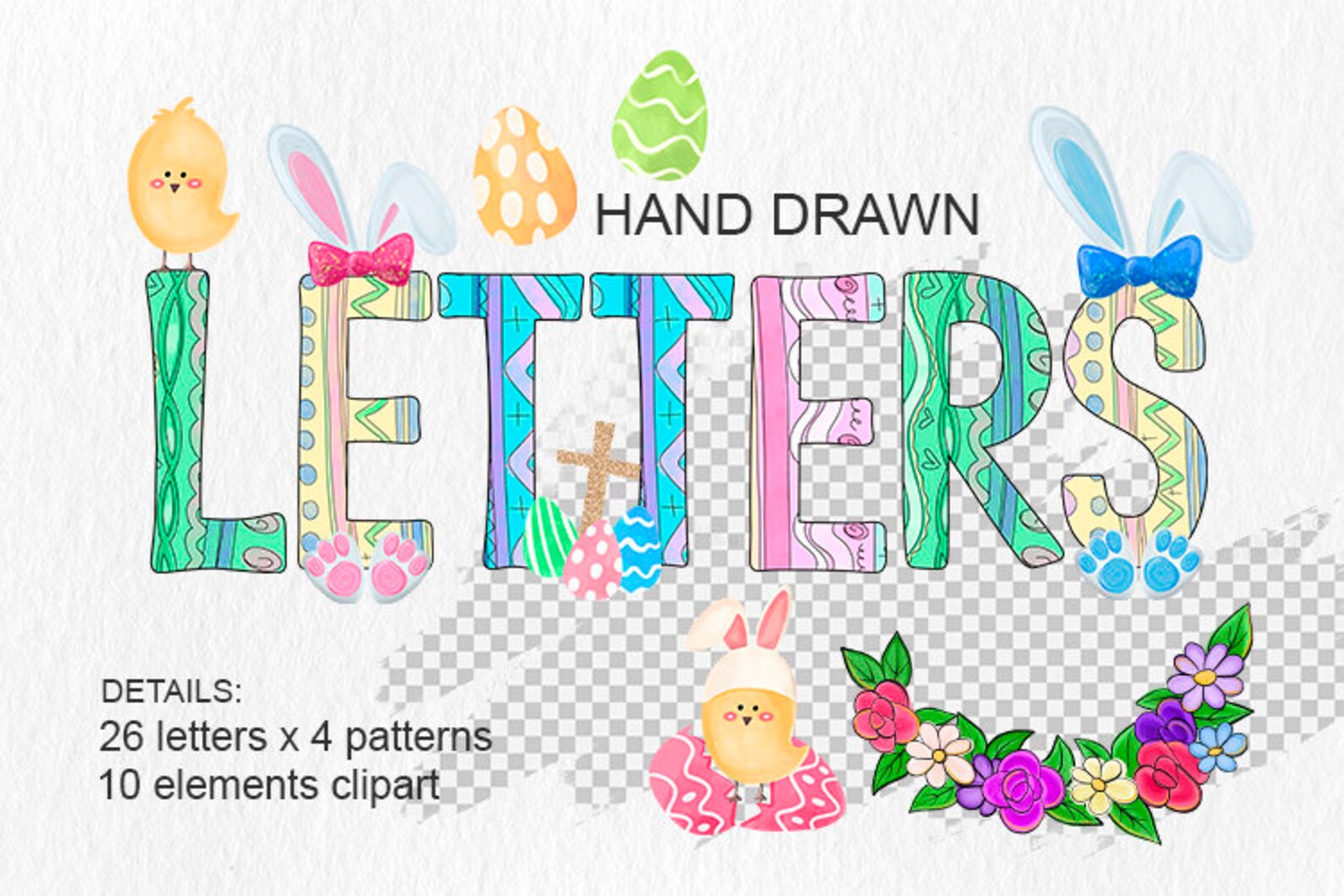 Easter Letters Png Easter Alphabets A Z Png Easter Letters | Etsy