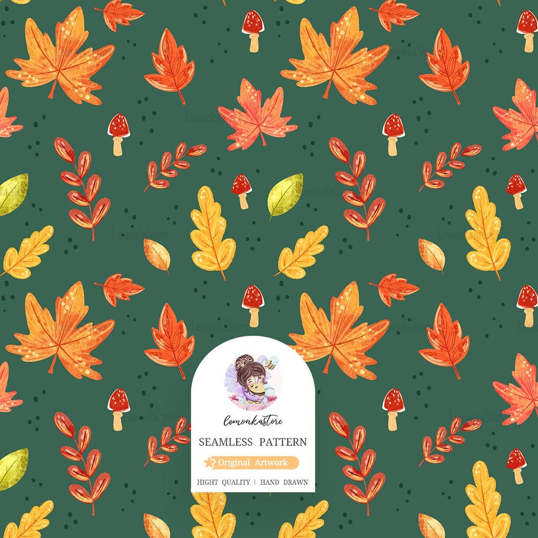 Fall Leaves Seamless Pattern PNG, Thanksgiving Background Wallpaper ...