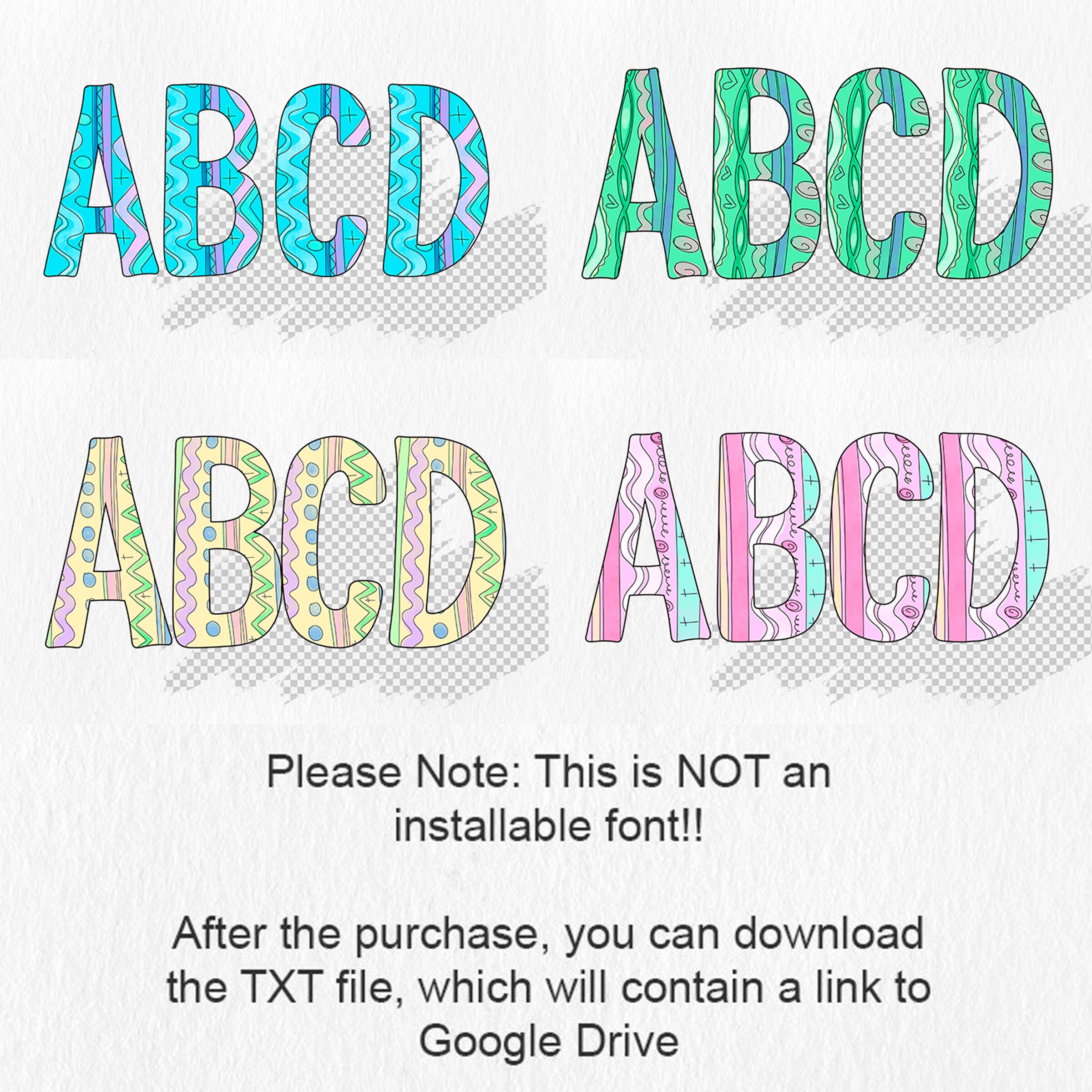 Easter Letters Png Easter Alphabets A Z Png Easter Letters | Etsy