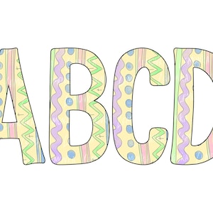 Easter Letters Png, Easter Alphabets A - Z Png, Kids Easter Letters ...