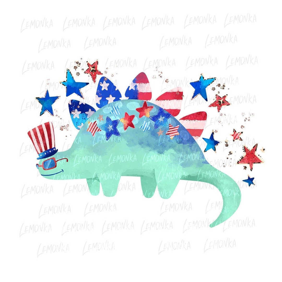 4th of July Kids Png, 4th of July Dinosaur Boy Sublimation Designs ...