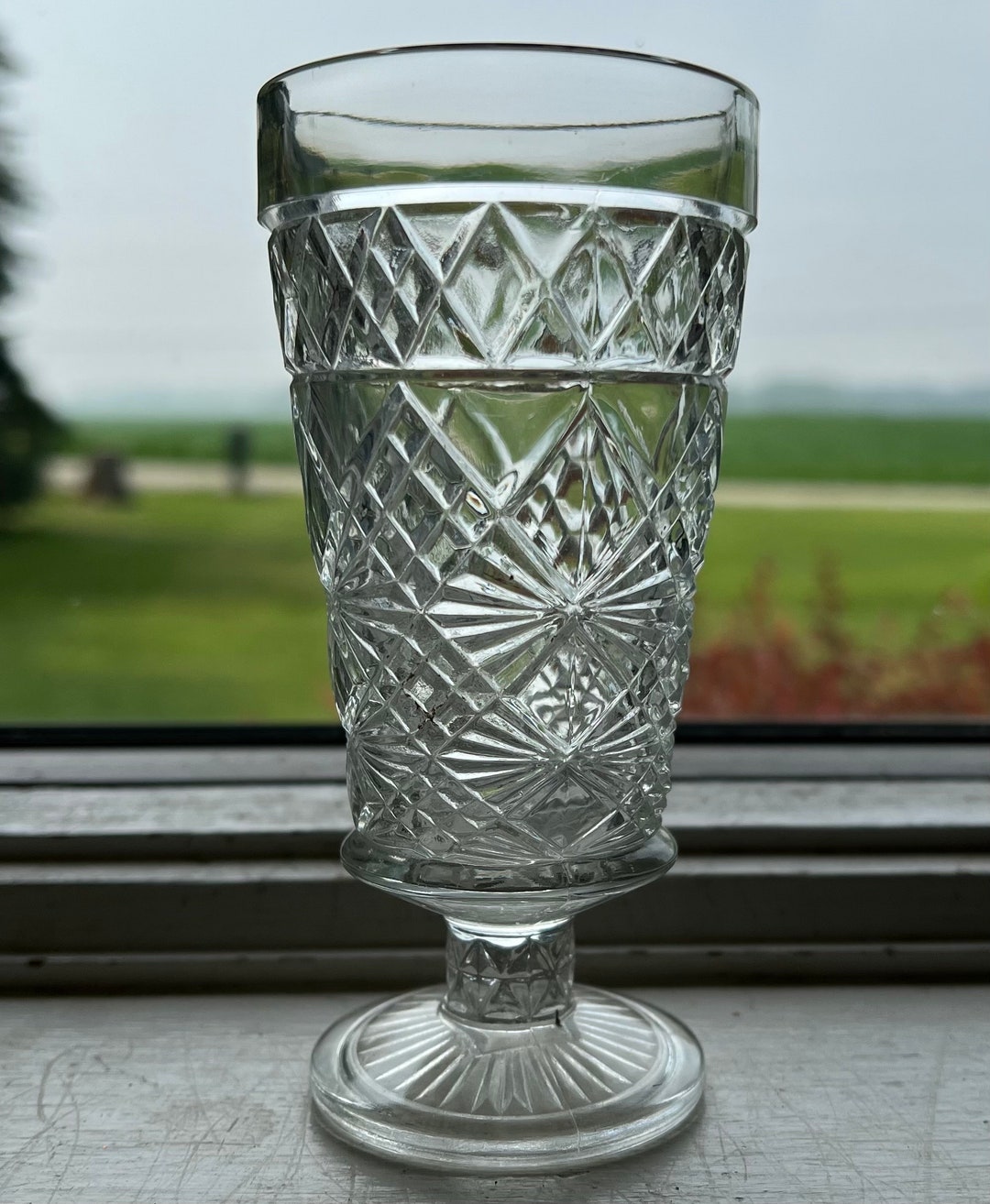 Peanut Butter Crystal Depression Glass Goblet - Etsy