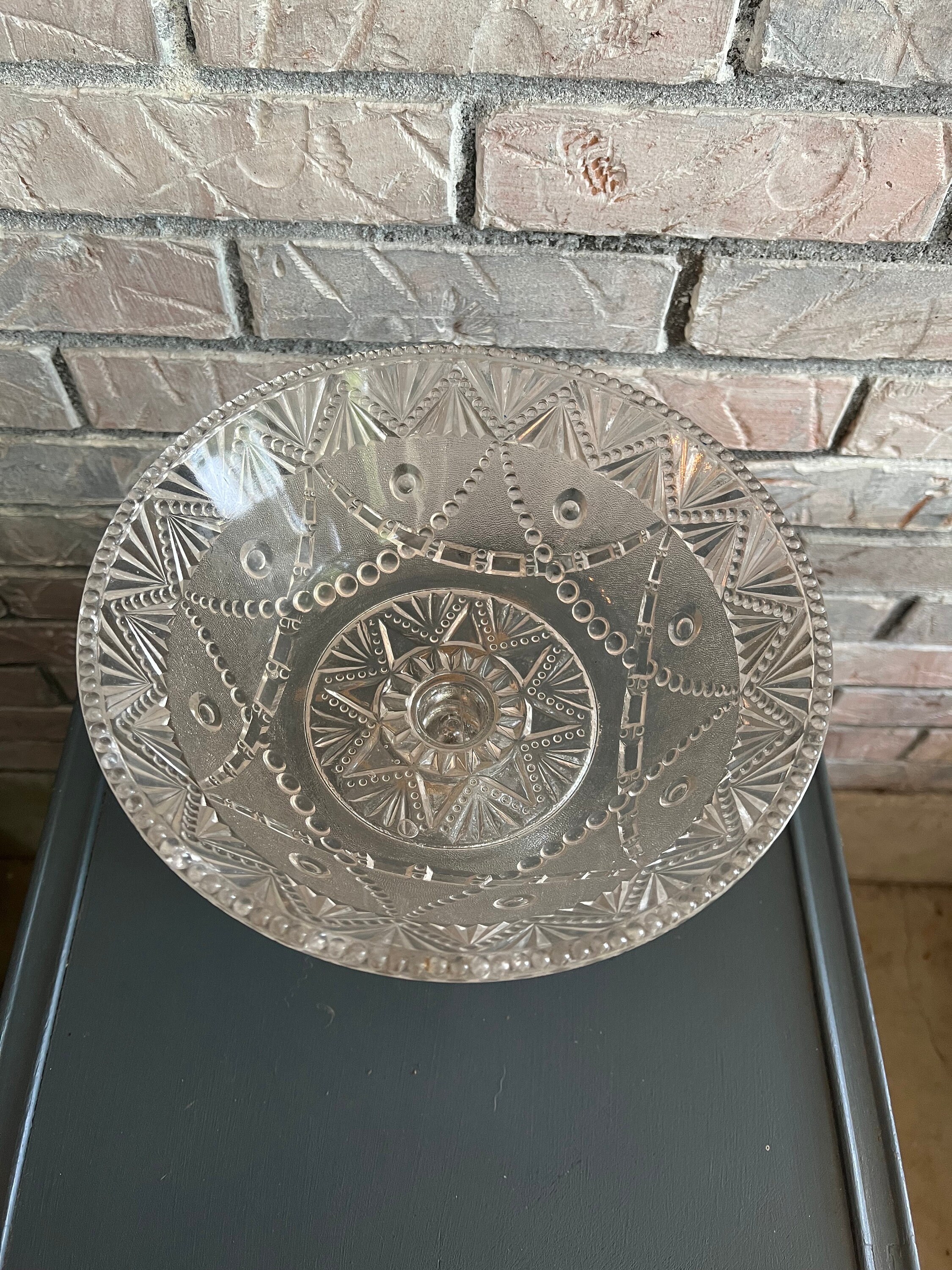 Vintage Glass Compote Bowl - Etsy