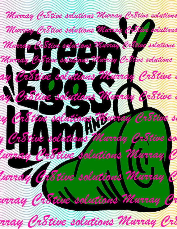 Green Eggs and Ham Svg Png Jpeg Files | Etsy
