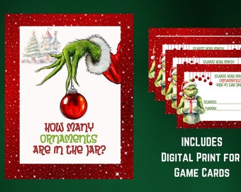 Game Guess How Many Candies Are in the Jar Christmas Baby Shower ...