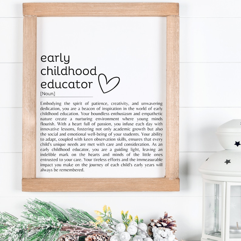 Early Childhood Educator Print, Teacher Gift, Teacher Definition, Thank ...