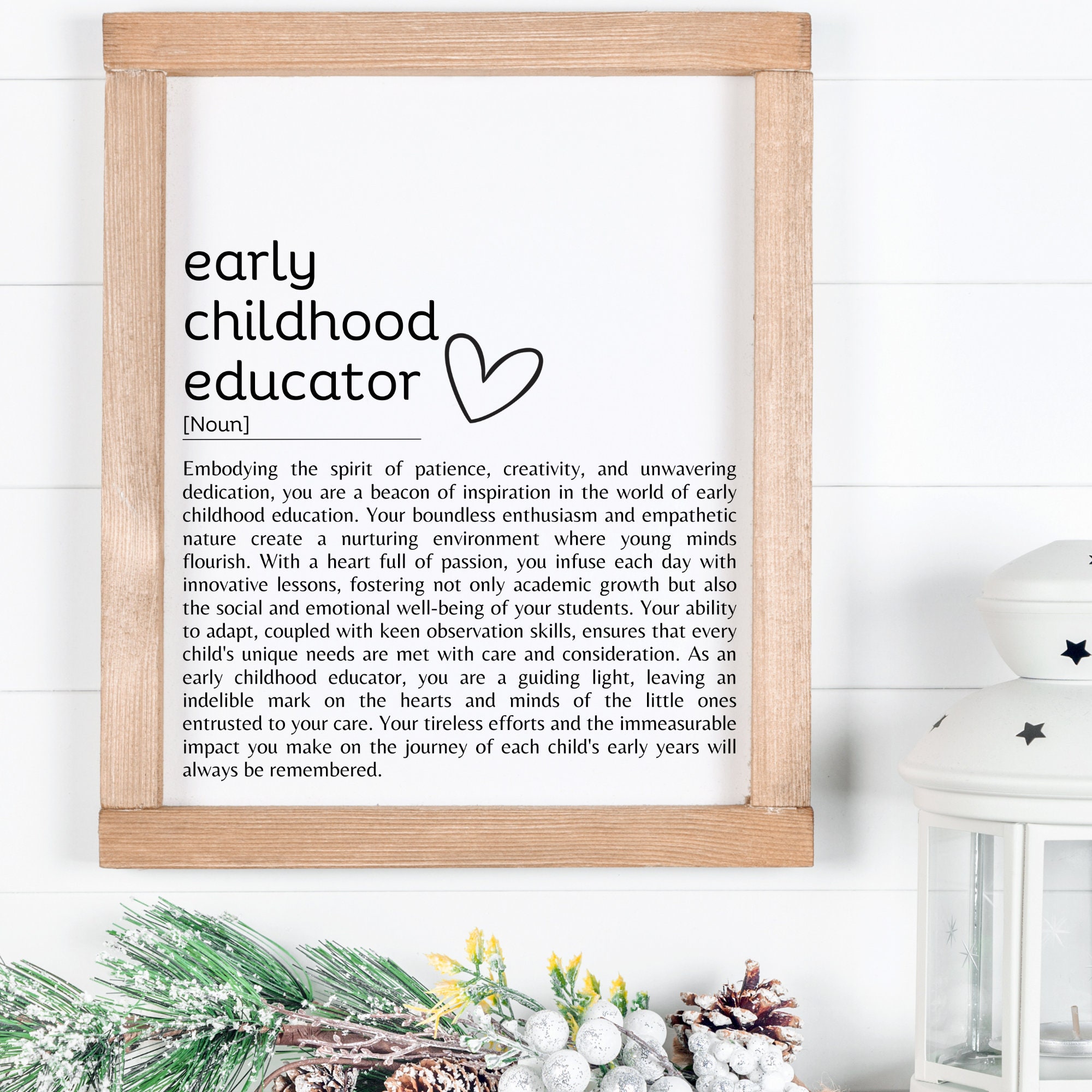 Early Childhood Educator Definition Print, Teacher Gift (digital ...