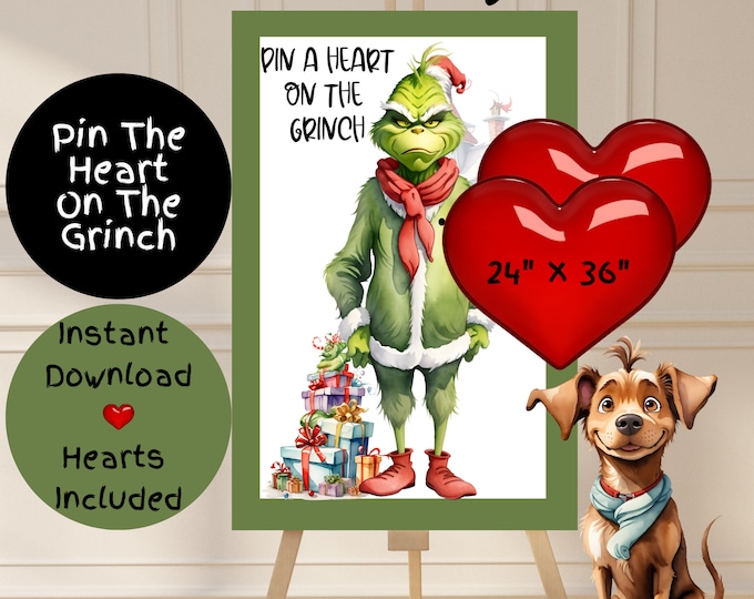 Grinch Game Bundle, INSTANT DOWNLOAD, Canva Editable Template ...