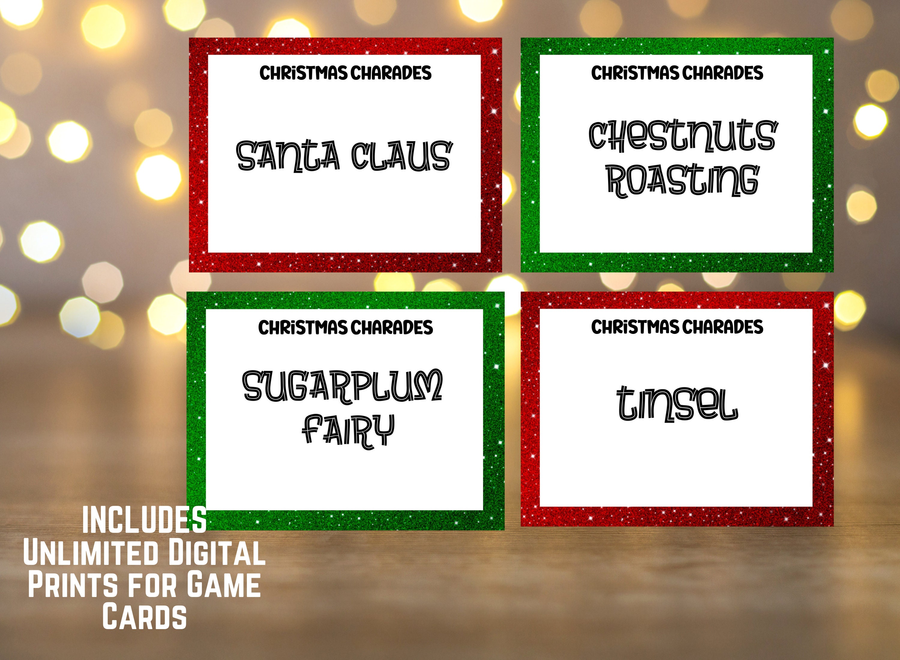 Christmas Charades Game, Christmas Party Games, Printable Christmas ...