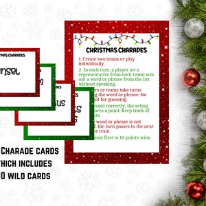 Christmas Charades Game, Christmas Party Games, Printable Christmas ...