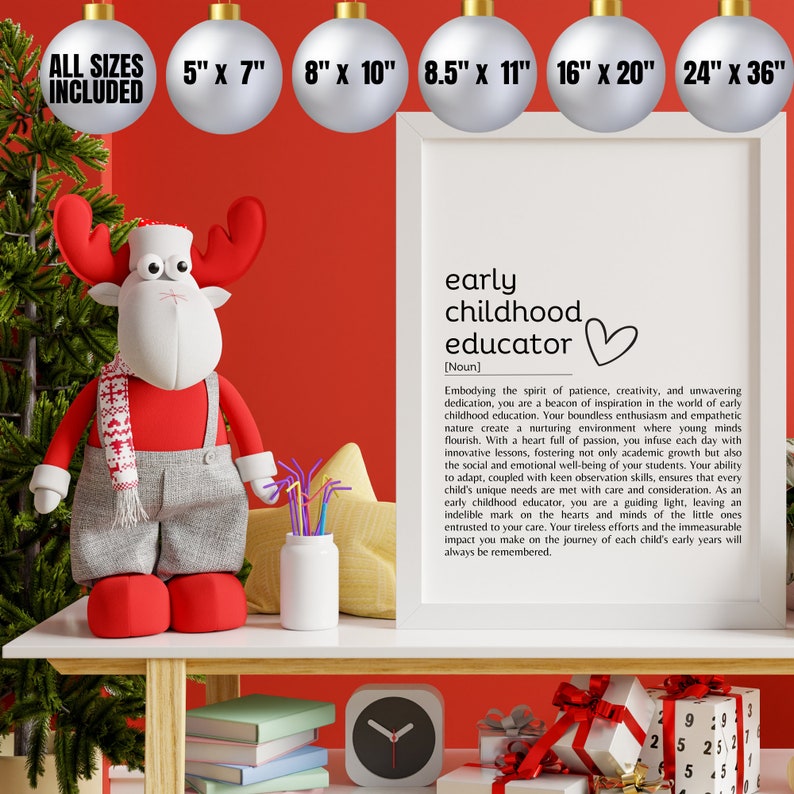 Early Childhood Educator Print, Teacher Gift, Teacher Definition, Thank ...