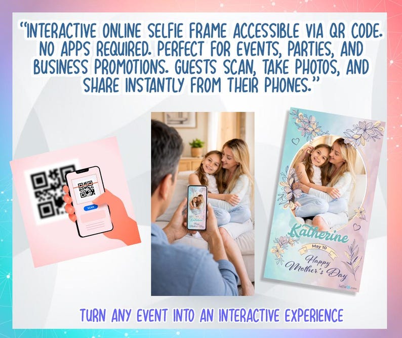 Mother's Day Selfie Frame QR Code - Etsy