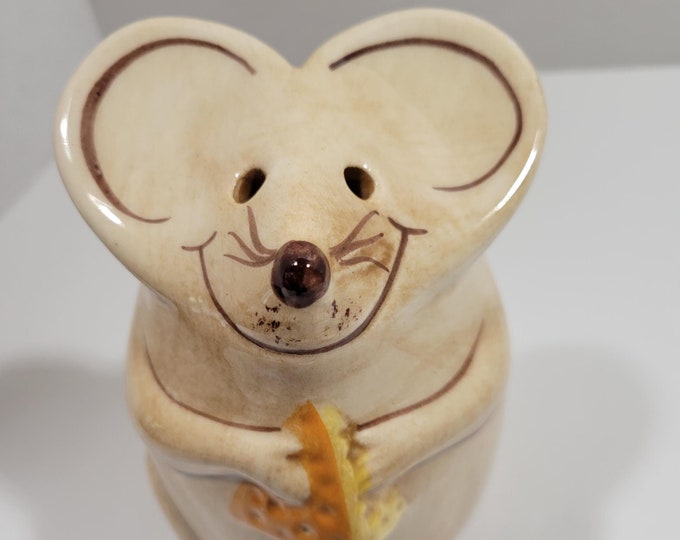 Vintage Gustin Pottery Mouse Cheese Shaker Dispenser, Hand Painted ...