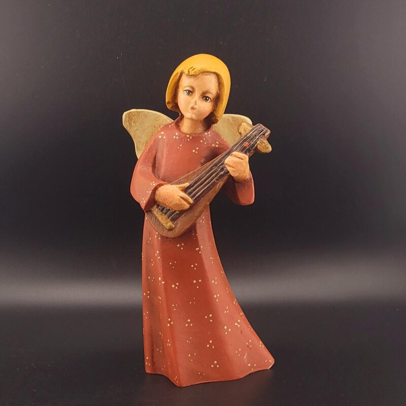 Painted Wood Angel - Etsy