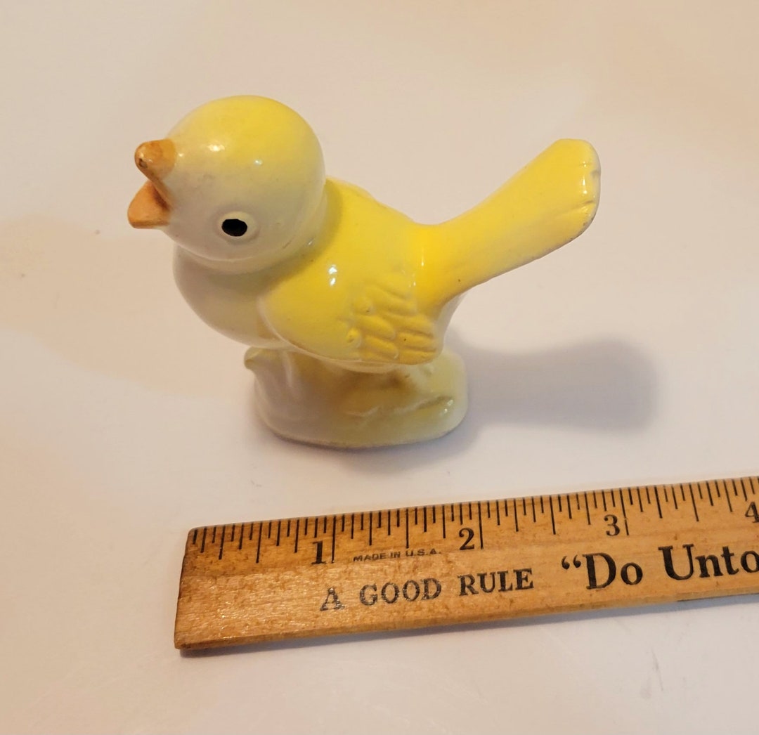 Vintage Bird Figurine, Yellow Bird, Vintage Yellow Bird Figurine ...