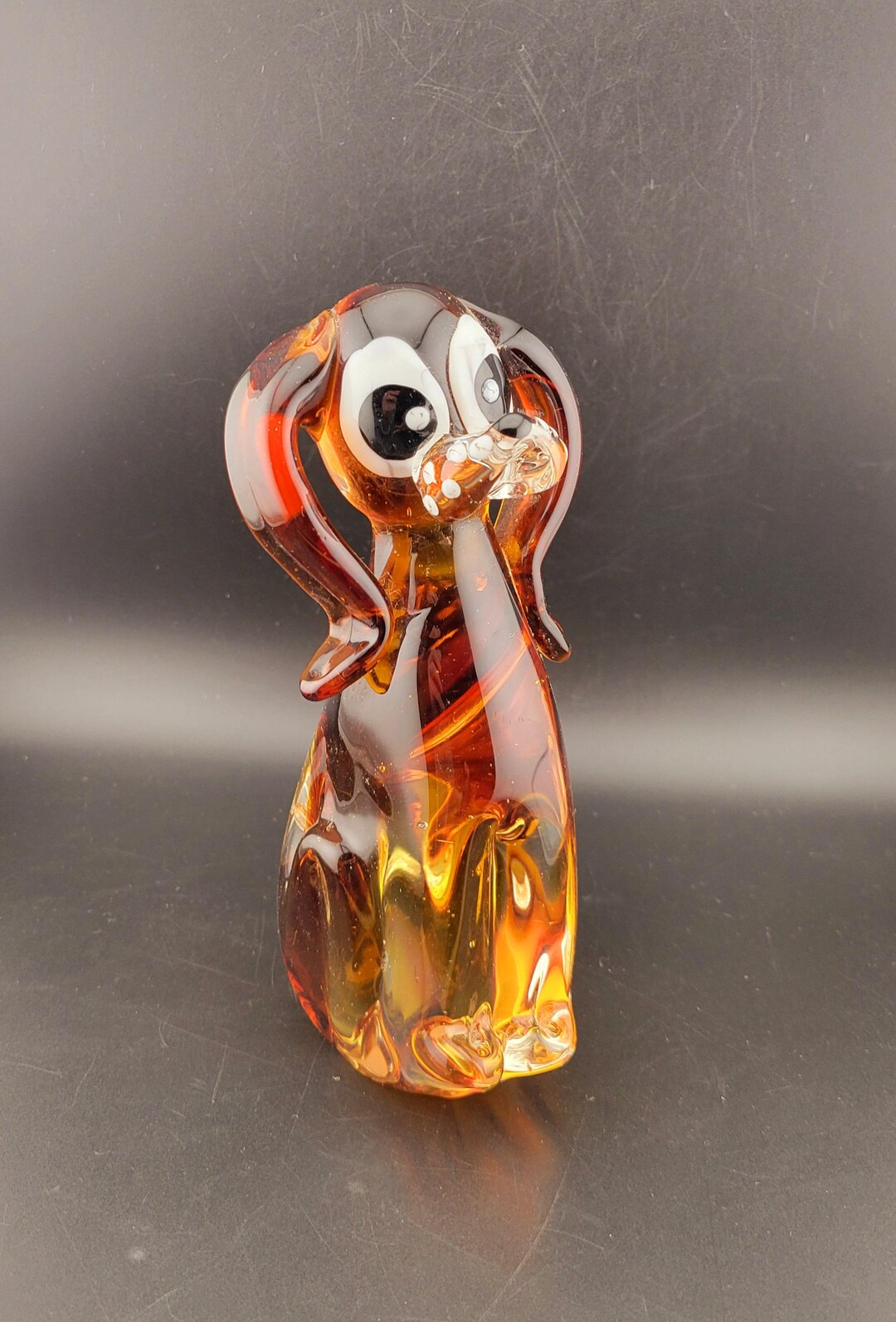 Murano Glass Dog Hand Blown Murano Glass Paperweight, Vintage Blown ...