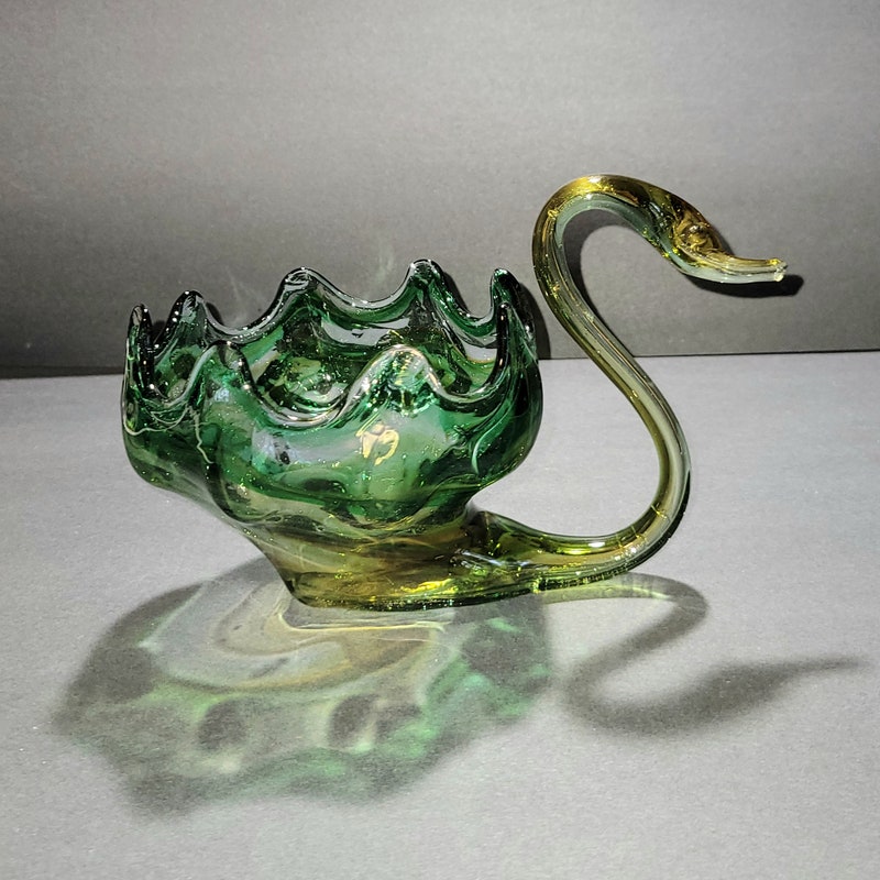 Glass Swan - Etsy