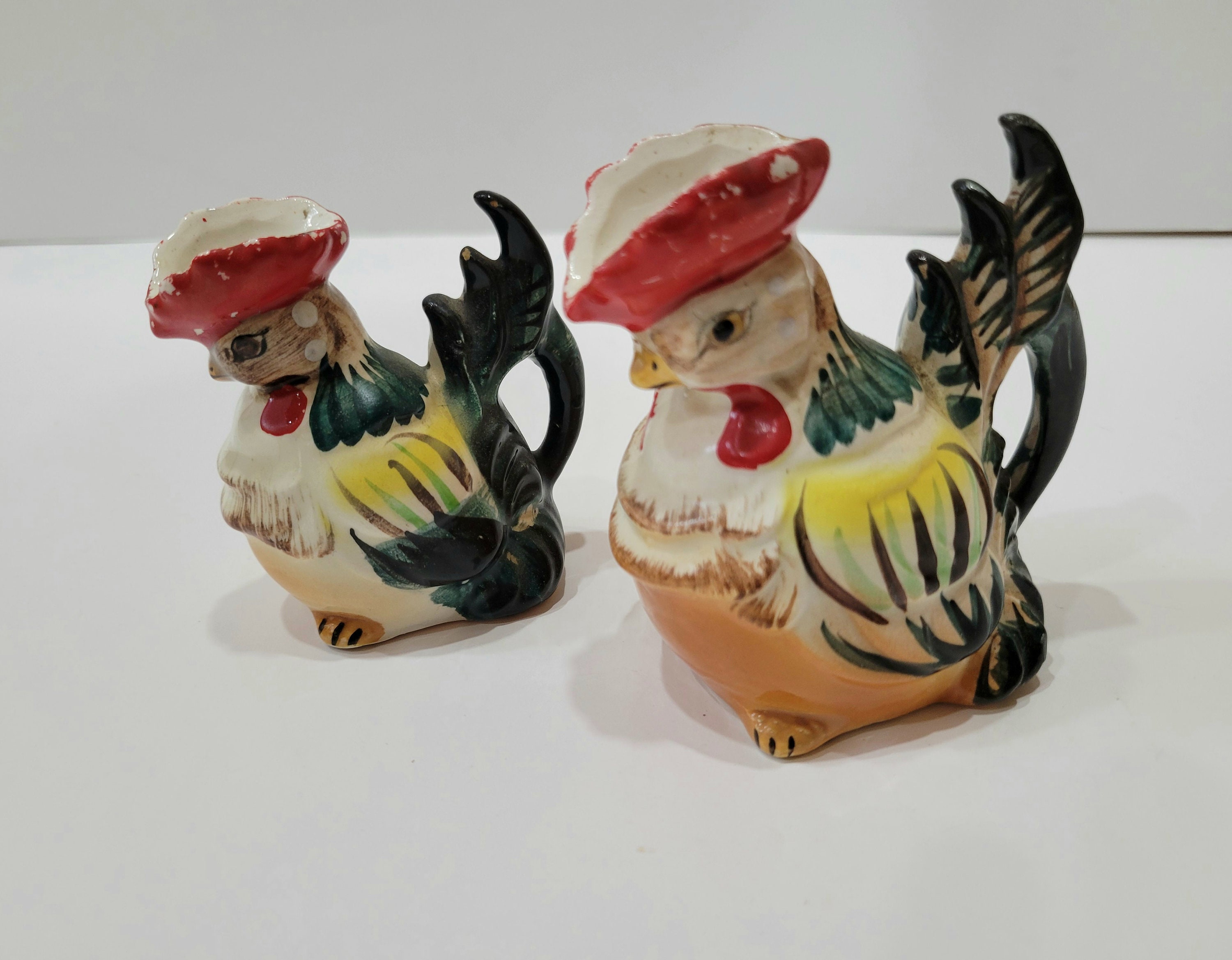 Vintage Roosters Farmhouse Kitchen Little Rooster Pitcher - Etsy
