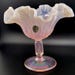 Vintage Fenton Pink Opalescent Compote, Vintage Opalescent Fenton Glass ...