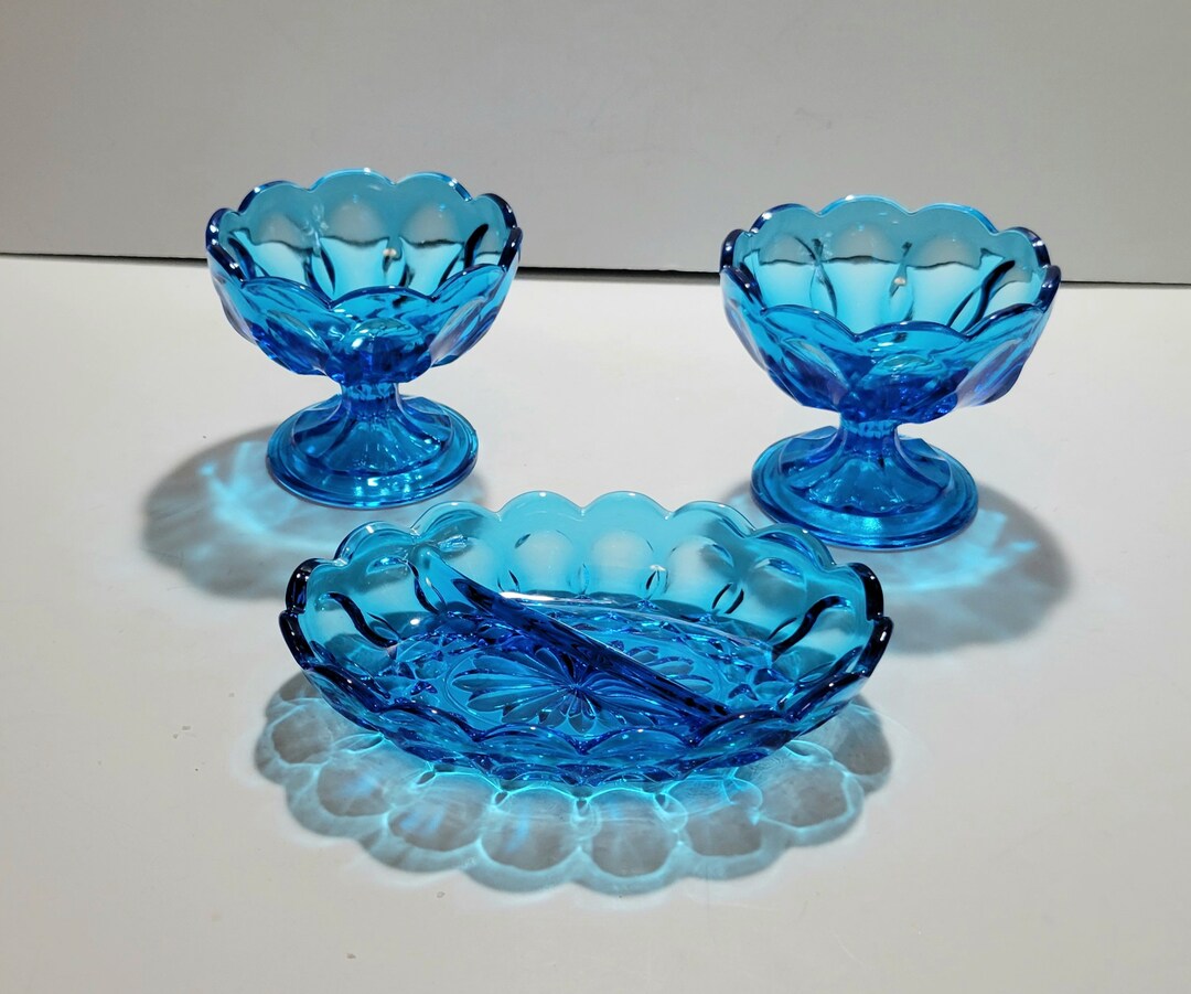 Vintage Colbalt Anchor Hocking Divided Relish, Colbalt Anchor Hocking ...