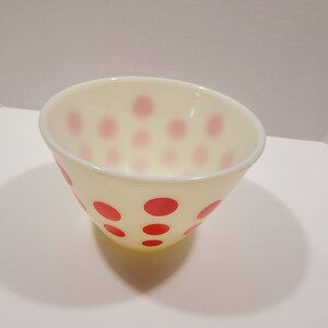 Fire King Red Dots Nesting Bowl, Vintage Fire King Dots Bowl, Fire King ...