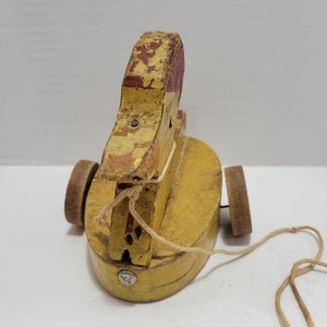 Primitive Wood Chicken Pull Toy, Vintage - Etsy