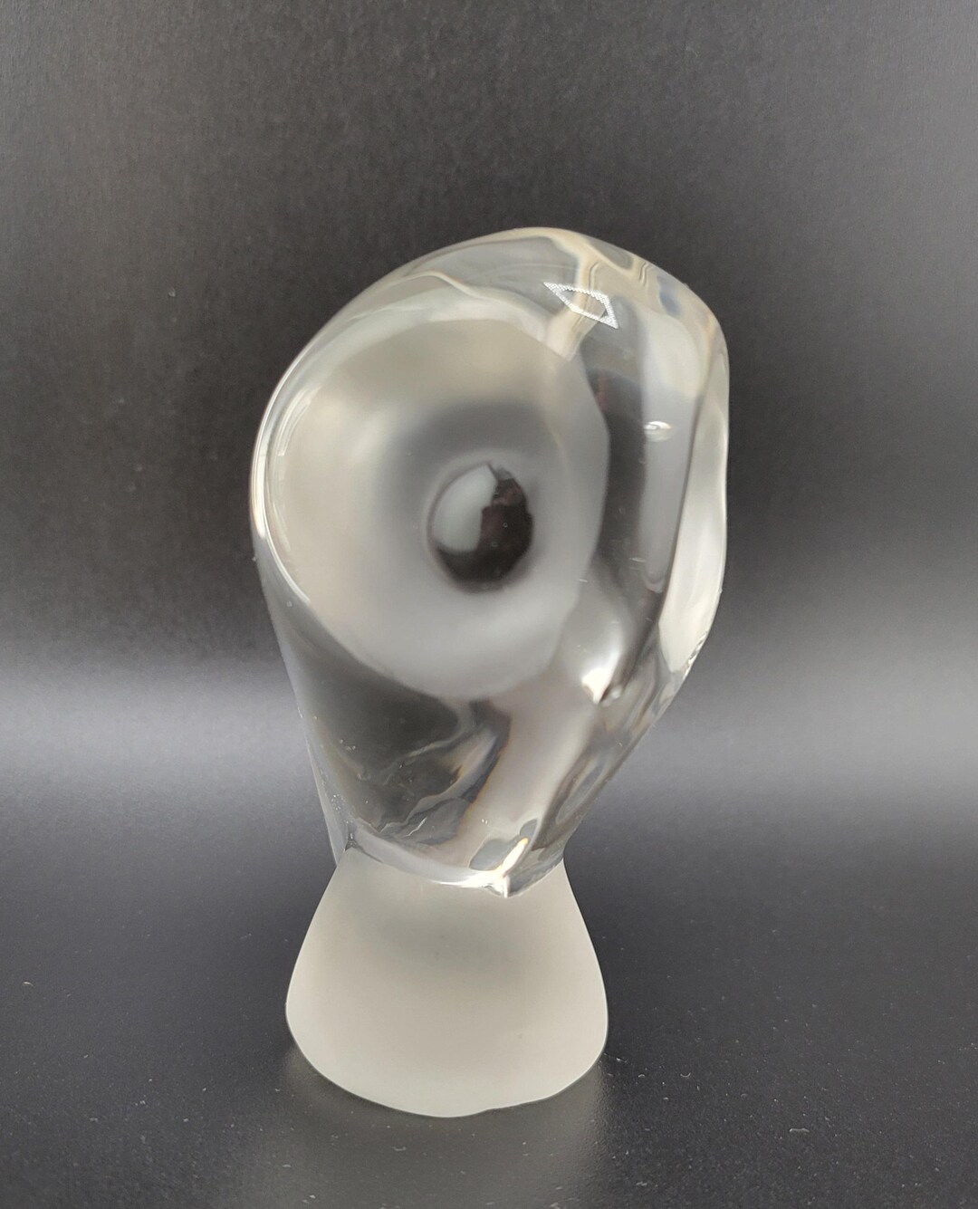 Crystal Owl, Owl Glass Paperweight, Art Glass, Owl, Vintage Art Glass ...