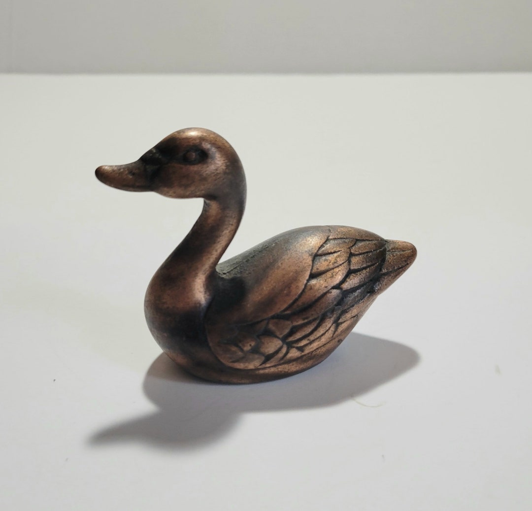 Vintage Bronze Duck, Brass Duck, Bronze Duck Paperweight, Vintage Brass ...