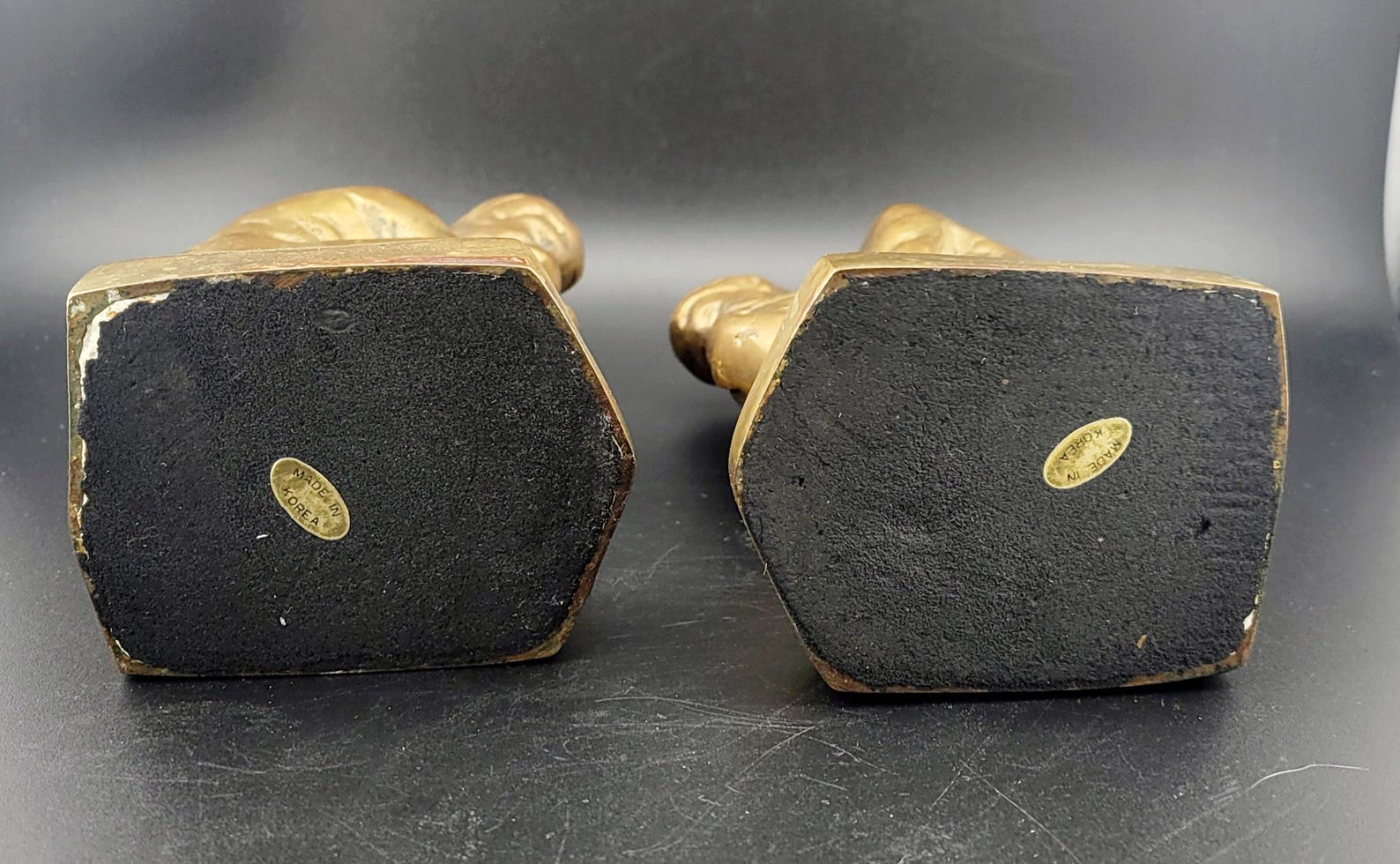 Rodin Statue the Thinker/thinking Man Metal Brass Finish Bookends - Etsy