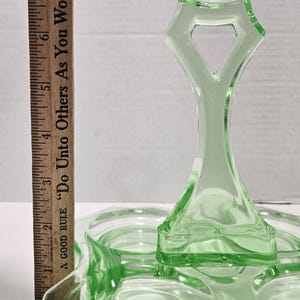 Vaseline Glass Antique Cambridge Glass Bridge Set Tray With 2 Tumblers ...