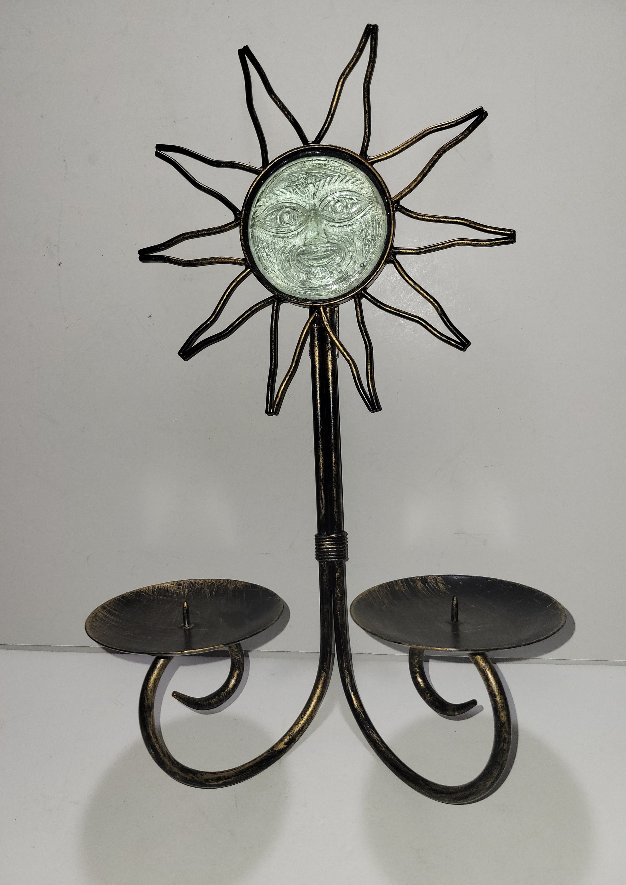 Sun Wall Sconce Smiling Sun Wall Sconce Metal Sun Sconce - Etsy