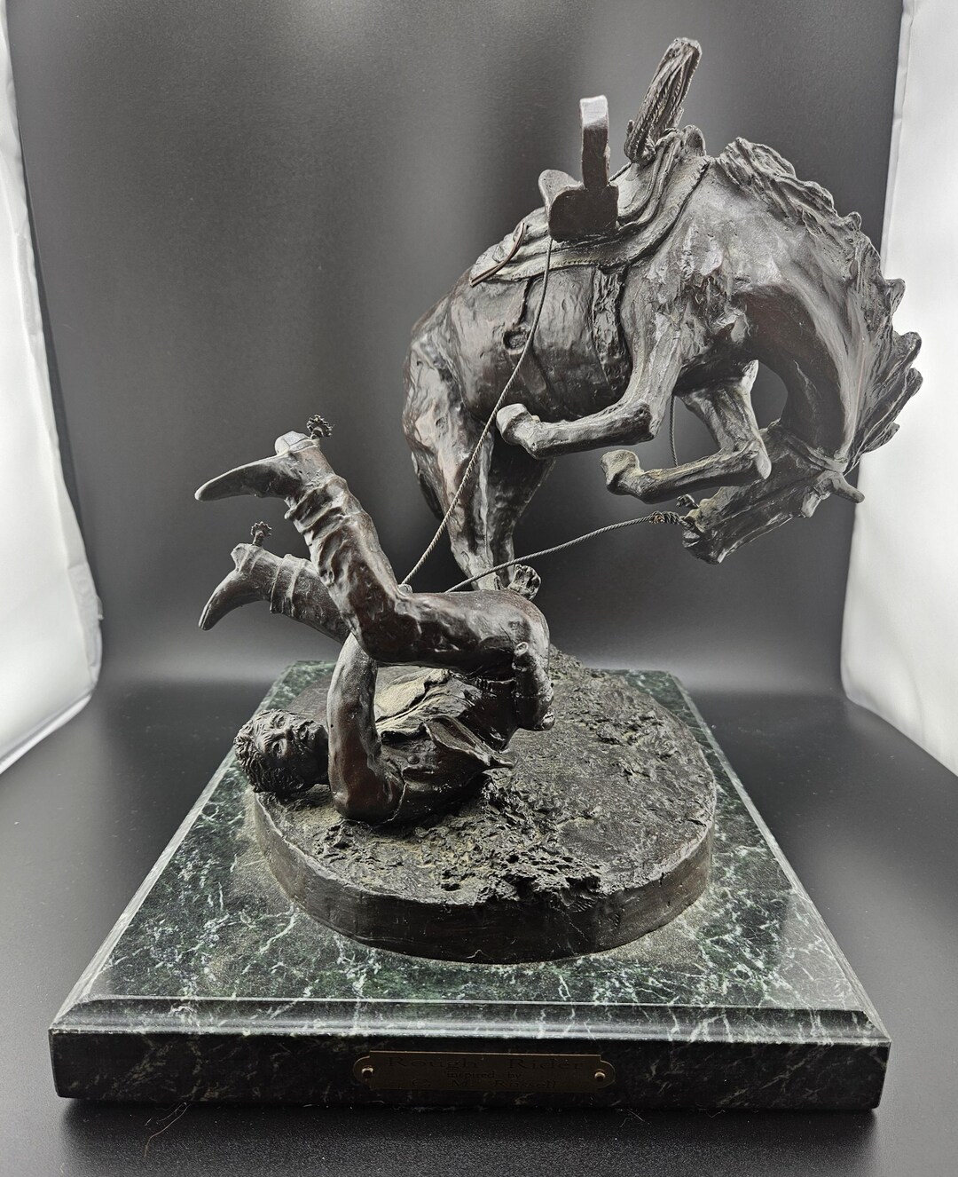 Bronze Sculpture of C.M. Russell's "rough Rider" Limited Edition Signed ...