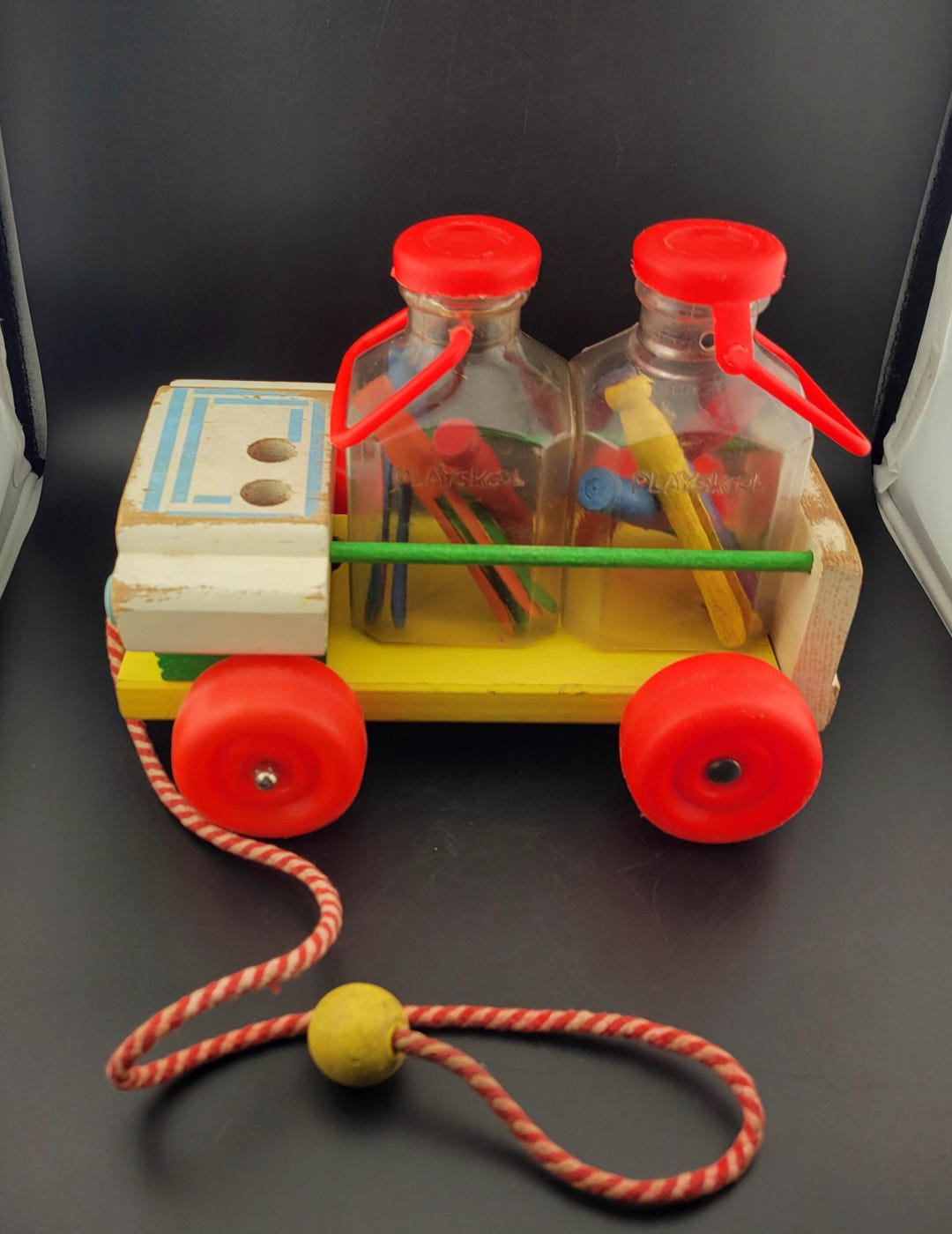 Vintage Playskool Pull Toy, Playskool Wood Clothespins, Vintage Wood ...