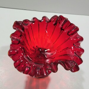 Vintage Fenton Ruby Red Compote, Vintage LG Wright Fenton Glass ...