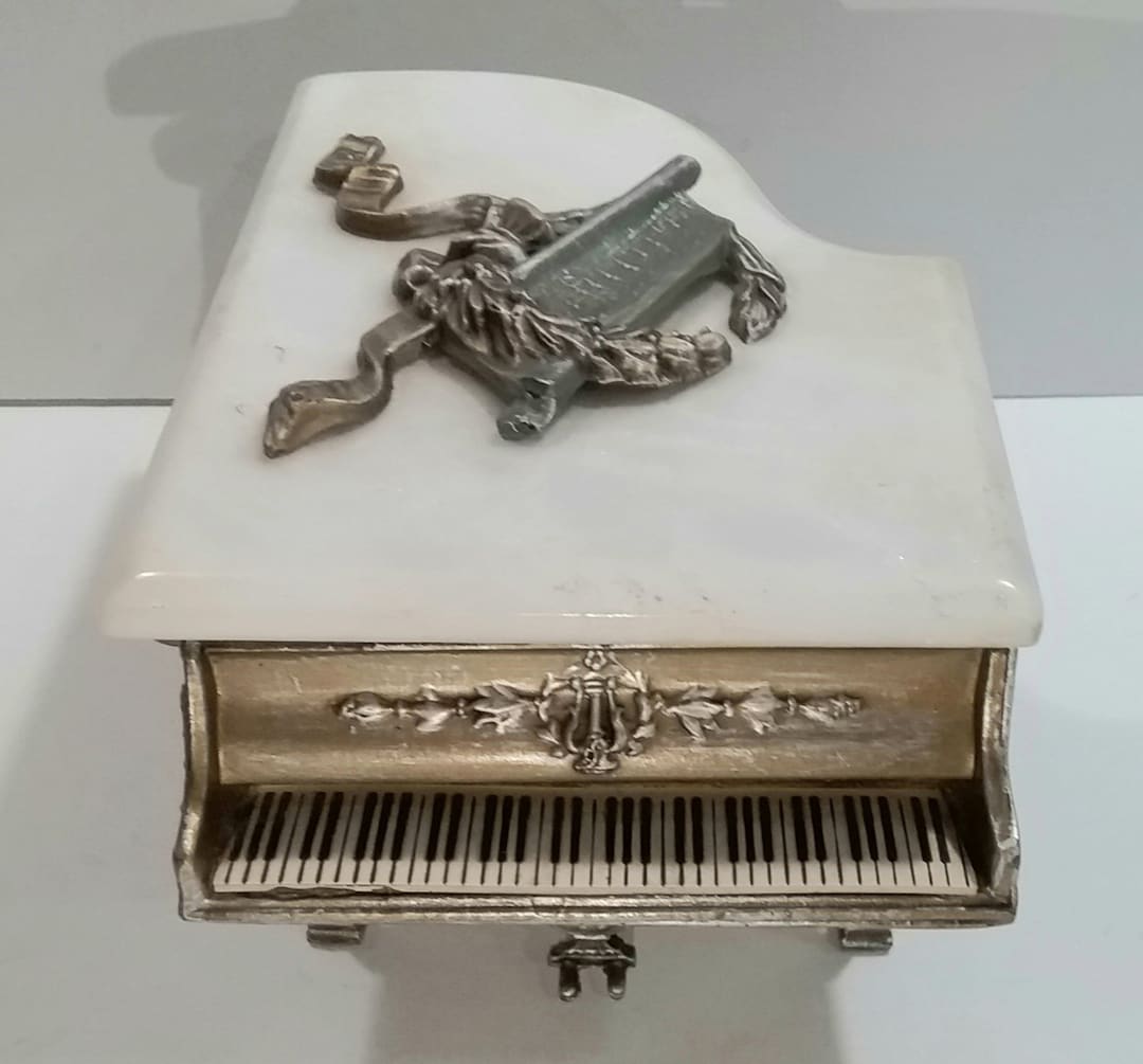 Vintage Grand Piano Music Box, Vintage Piano Jewelry Box,vintage ...