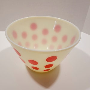 Fire King Red Dots Nesting Bowl Vintage Fire King Dots Bowl - Etsy