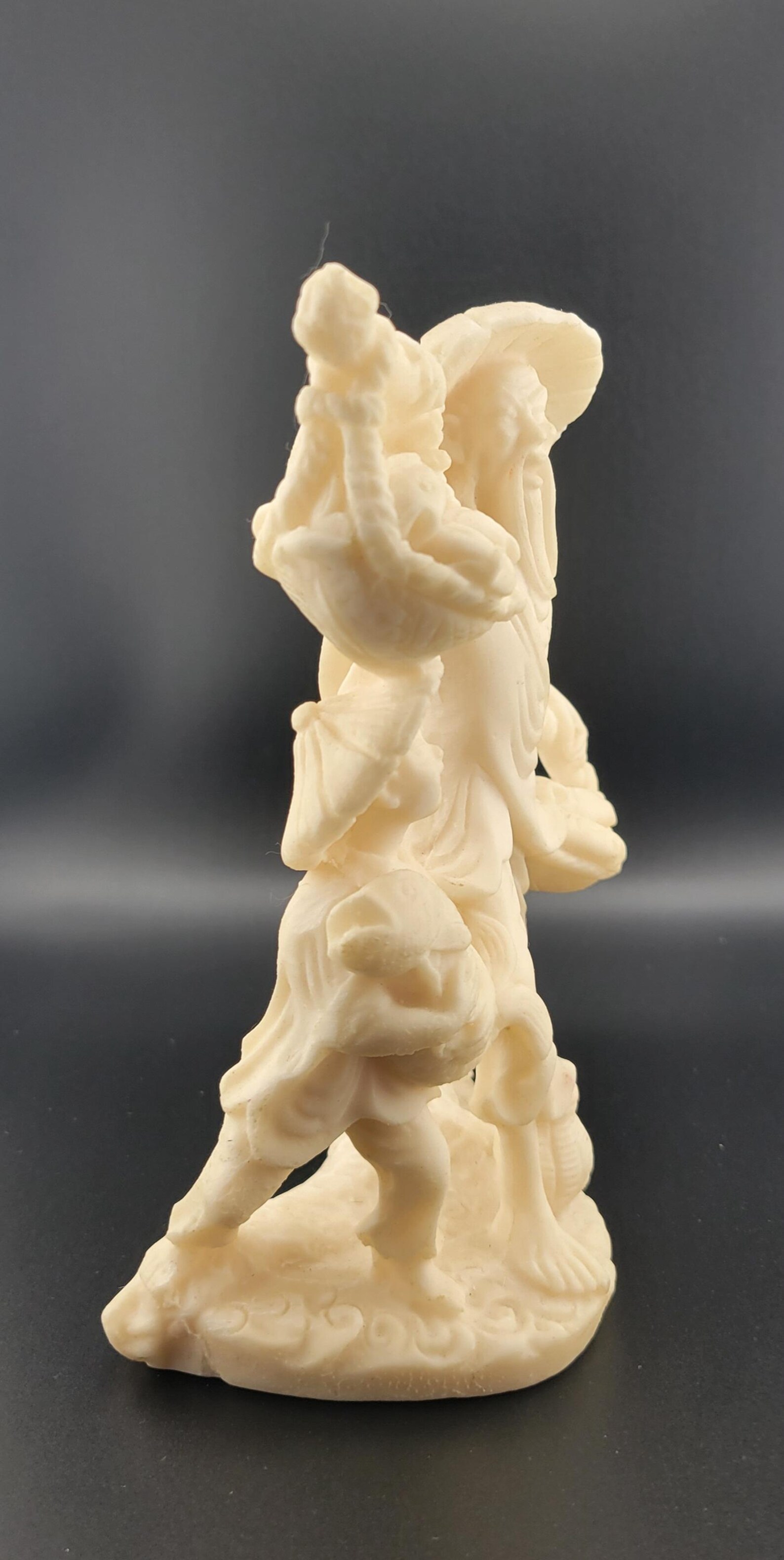 Carved Resin Chinese Mud Man and Boy, Chinese Figurine, Chinese ...