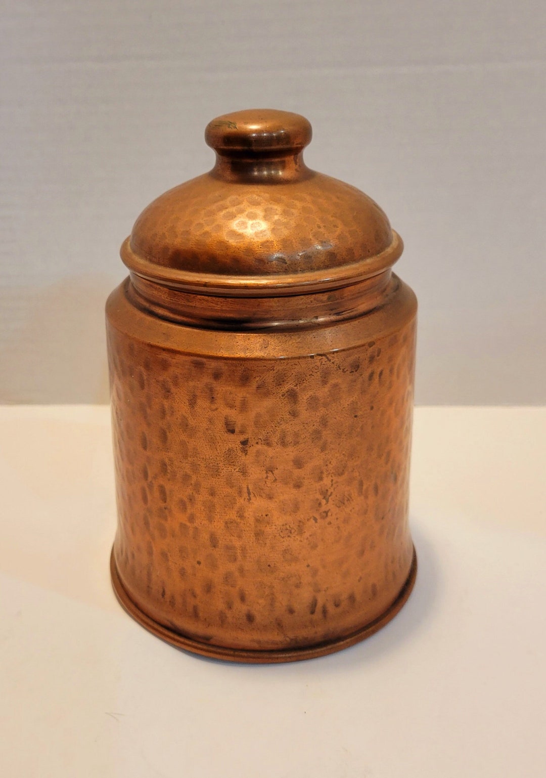 Hammered Copper Humidor, Vintage Hammered Copper Humidor, Vintage ...