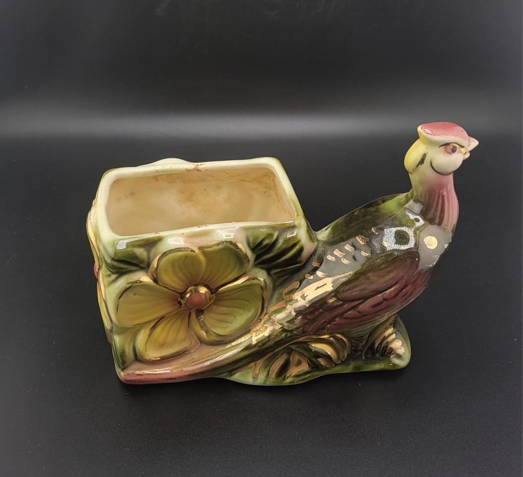 Hull Pottery Pheasant Planter With Planter, Vintage Hull Pottery ...
