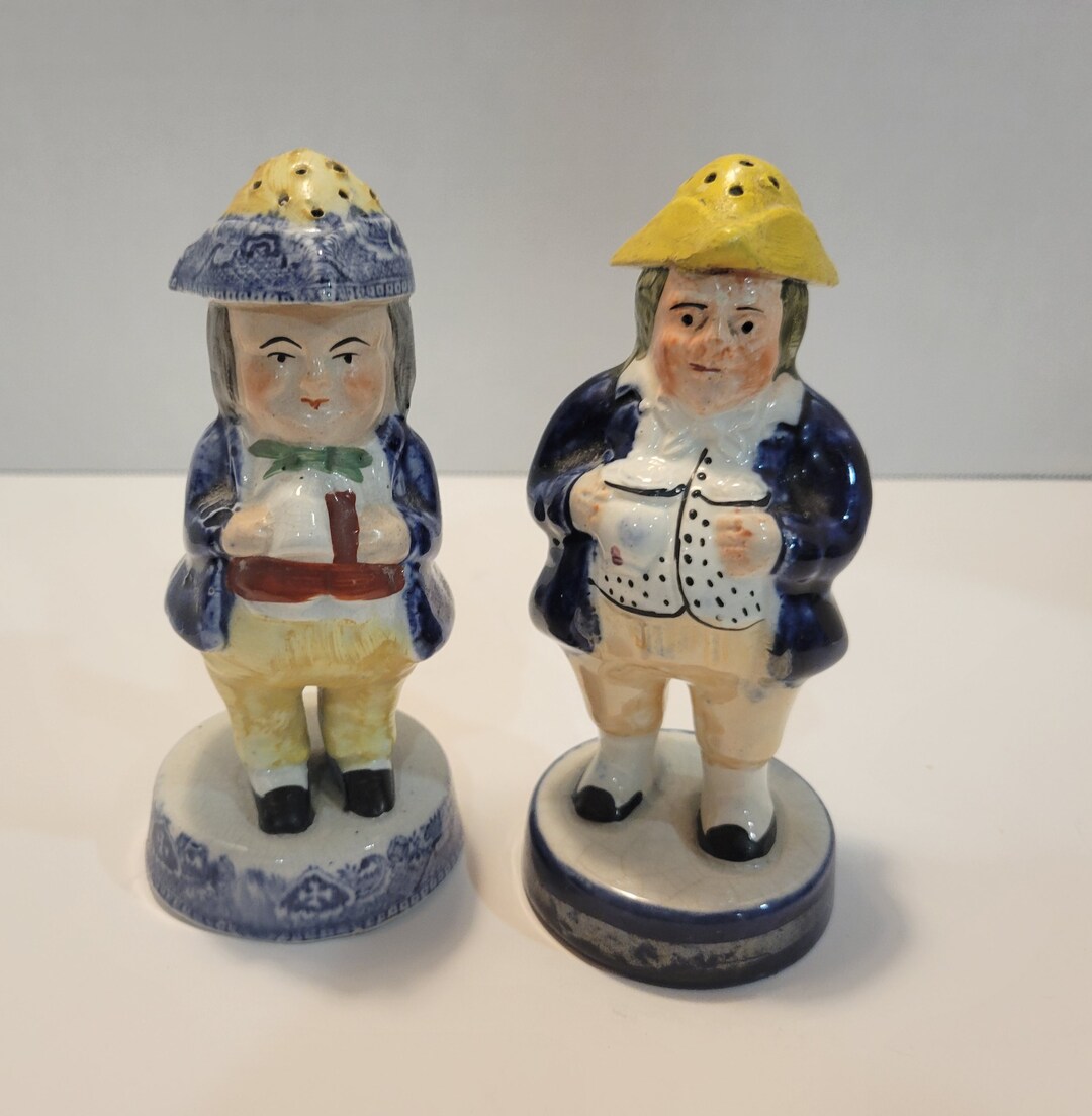 Antique Staffordshire Toby Salt and Pepper, Vintage Staffordshire ...
