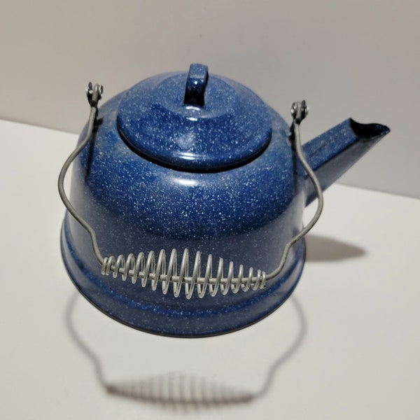 Blue Enamel Teapot - Etsy