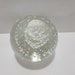 Round Glass Controlled Paper Weight, Vintage Controlled Bubble Glass ...