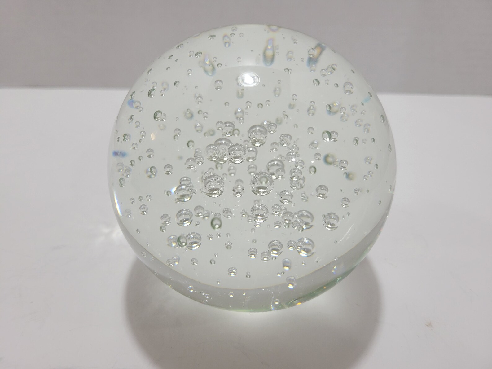 Round Glass Controlled Paper Weight Vintage Controlled Bubble - Etsy
