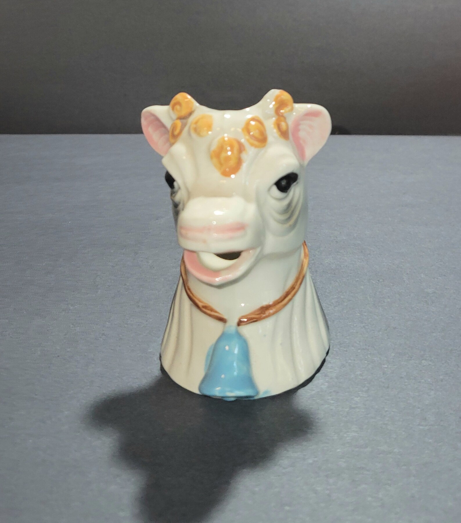 Vintage Cow Creamer Hand Painted Blue Bell Cow Creamer - Etsy