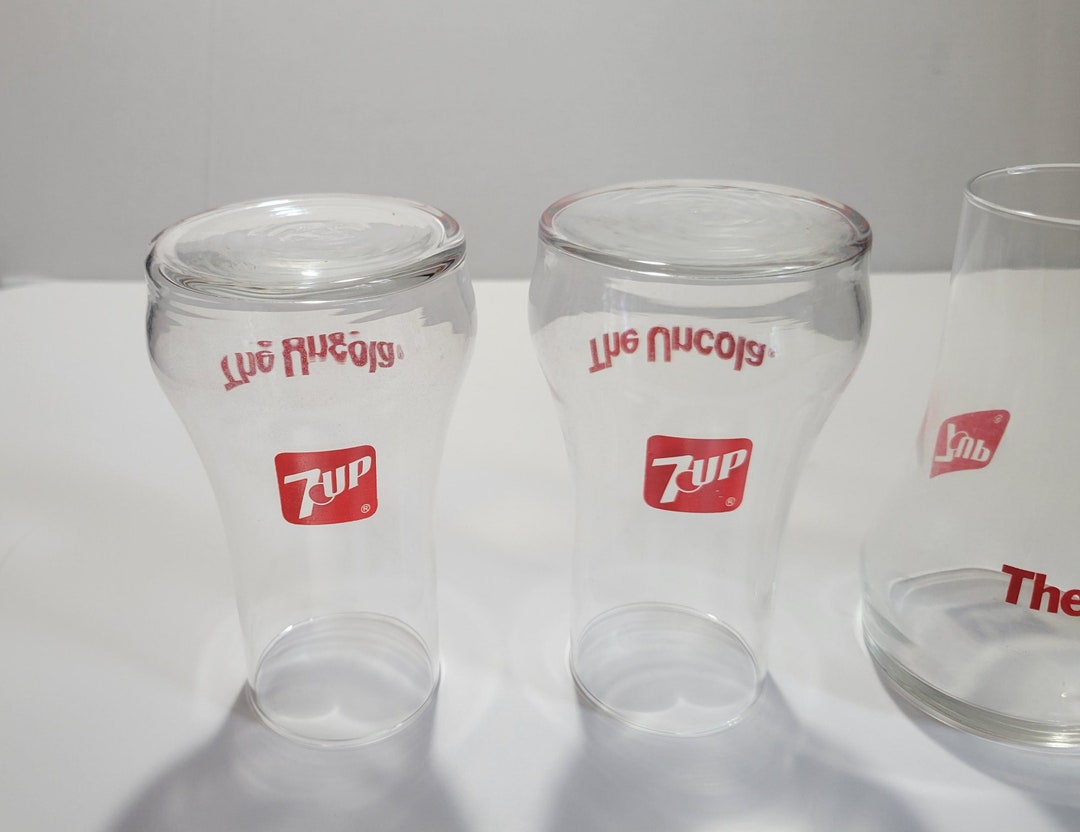 Vintage 7 up Glass Tumblers, Vintage 7 up Glasses, Un Cola 7 up ...
