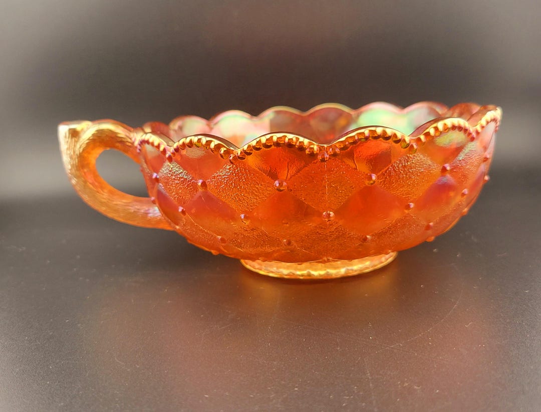 Imperial Carnival Glass Nappy, Vintage Carnival Glass, Carnival Glass ...